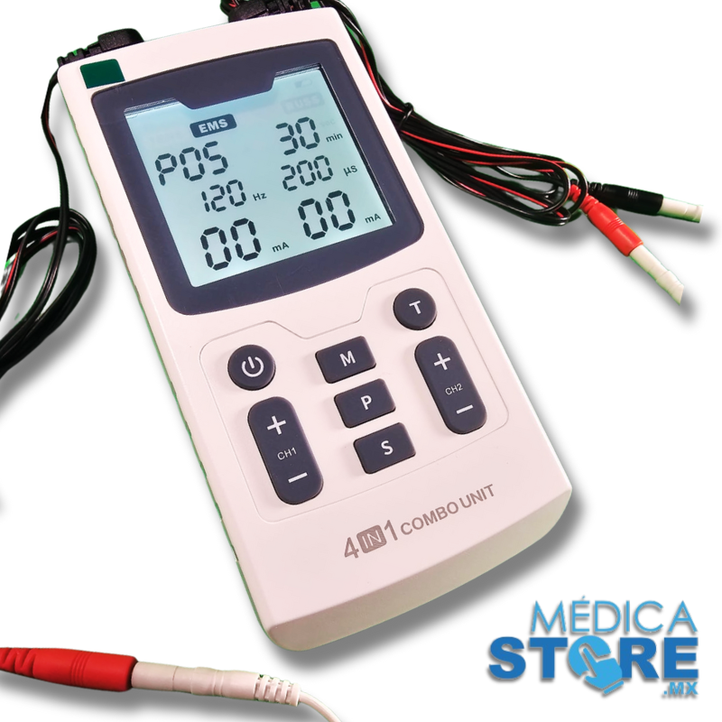 Electroestimulador de 2 canales Con Corrientes TENS/EMS/IF/RUSS ...